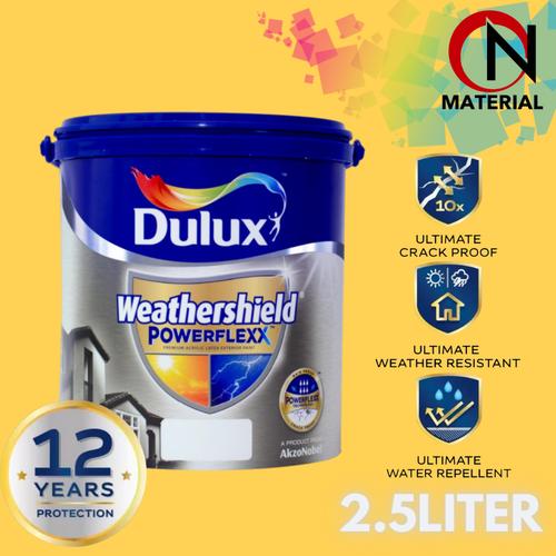 Jual CAT DULUX WEATHERSHIELD POWERFLEXX 2.5L / BRILLIANT WHITE 2290 ...