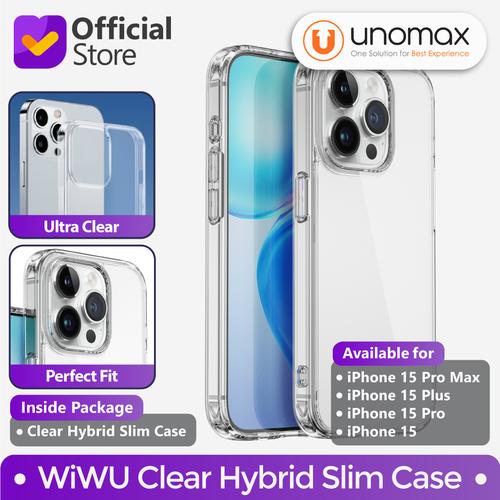 Promo Case iPhone 15 Pro / Max / Plus WiWU Clear Hybrid Slim Casing TPP ...