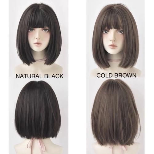 Promo Aegyoshoppe - 3560 Full Korean Wig Bobo Lisa Short 32cm - Coldbrown - Jakarta Utara ...