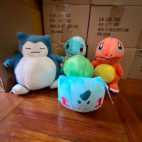 Jual Boneka Pokemon Original Snorlax Charmander Bulbasaur Squirtle ...