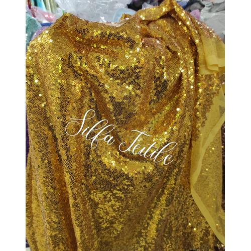 Jual Bahan Kain Tile Payet Sequin / Kain Tile Payet Sequin - Hijau ...