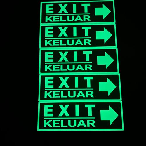Jual Rambu Jalur Exit GLOW IN THE DARK Acrylic Penunjuk Arah Keluar - Jakarta Pusat - Sentra ...