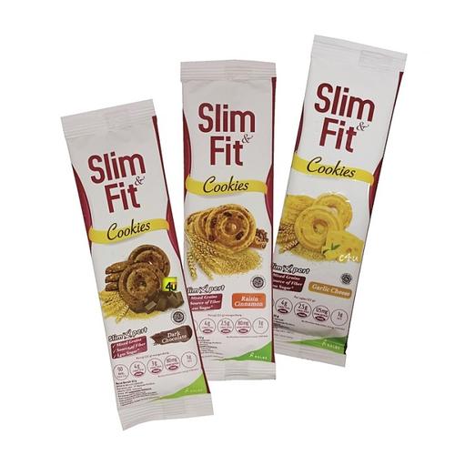 Jual SLIM & FIT Cookies 22 gram All Varian - Cookies Kue Diet Rendah ...