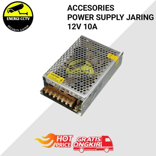 Jual POWER SUPPLY 10A 12V JARING 12V 10A TRAFO CCTV LAMPU LED PSU ...