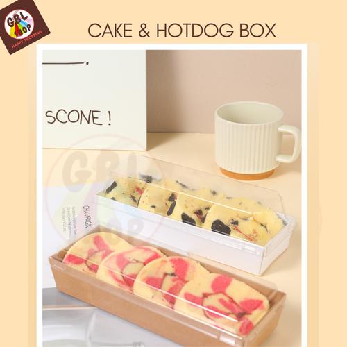 Jual Kotak Bolu Gulung Kue Roti 7,5x20x4,5 Box Hotdog Sandwich Craft ...