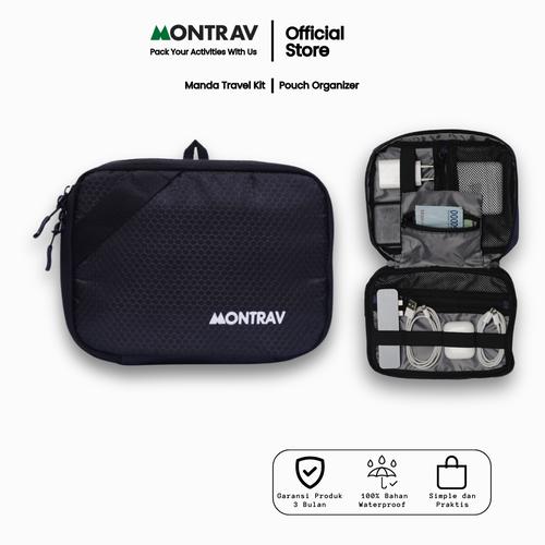 Jual MONTRAV – MANDA Packing Organizer Travel Kit Cable Pouch - NAVY ...