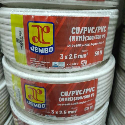 Jual Kabel NYM 3x2,5 3x2.5 mm JEMBO Roll 50 Meter Tunggal - Jakarta ...