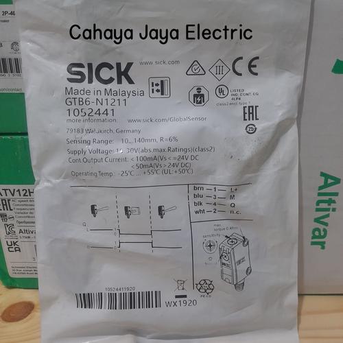 Jual Photoelectric Sensor SICK GTB6-N1211 1052441 Original Made In Malaysia - Jakarta Pusat ...