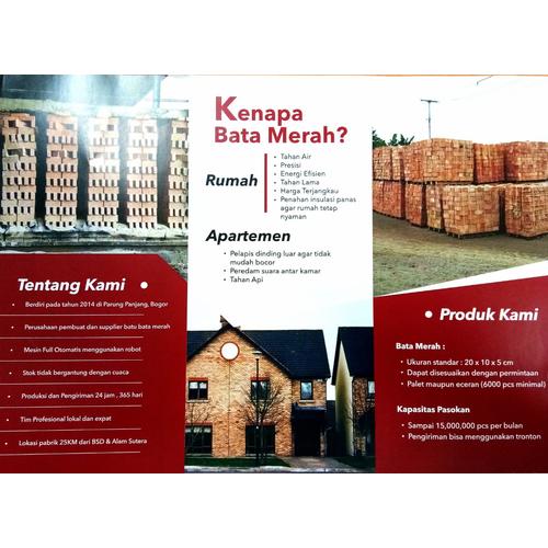 Jual BATA MERAH JUMBO PRIMA BATA PRESS UKURAN 20X10X5 CM - Kota ...