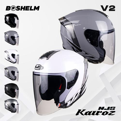 Jual Helm NJS Kairoz V2 SOLID Helm Half Face SNI - HITAM DOFF, XL - Kota Bekasi - BOSHELM ...