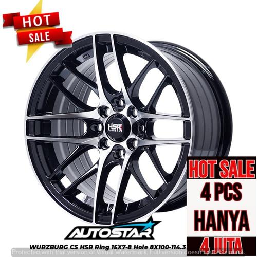 Jual PELEK MOBIL RACING CONCAVE R15 HSR BRIO AVANZA XENIA YARIS STARLET ...