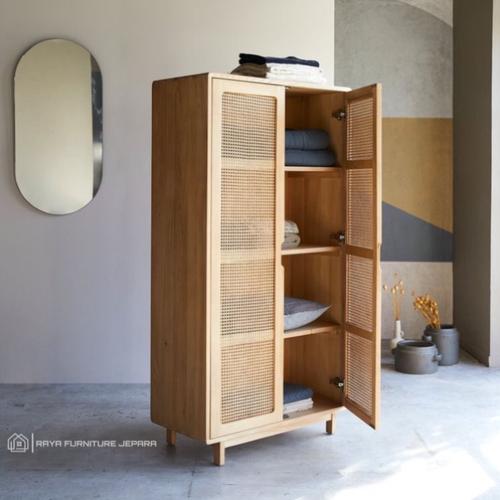 Jual LEMARI PAKAIAN ROTAN WARDROBE KAYU JATI - Kab. Jepara - Raya ...