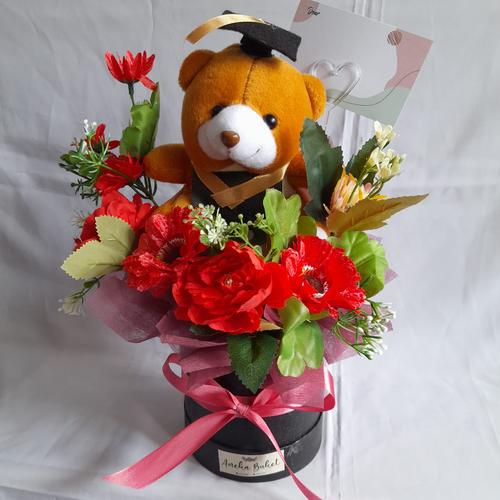 Jual BUKET BUNGA & BONEKA WISUDA BLOOM BOX BONEKA - Biru, Biru - Kab ...