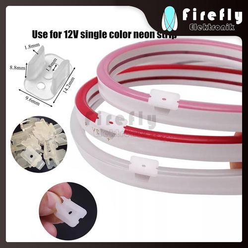 Jual KLEM LAMPU NEON BRAKET LED NEON FLEX LAMPU SELANG SMD DC 12V 220v ...