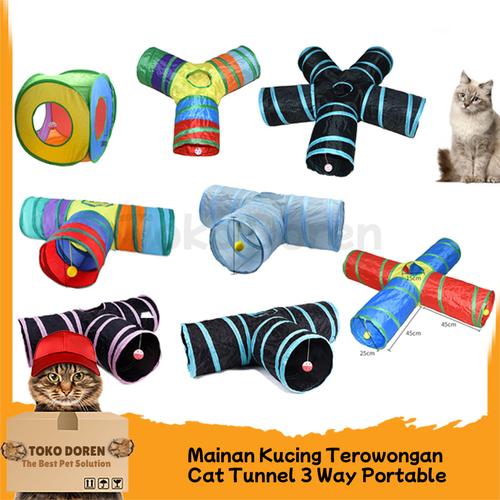 Jual Mainan kucing terowongan cat tunnel 3 way portable - Hitam Biru ...