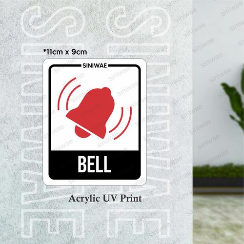 Jual Label Lambang Bel Pintu Print UV / Sign Lambang Bel Pagar Akrilik ...