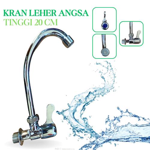 Jual KRAN AIR WASTAFEL STAINLESS KRAN LEHER PENDEK ANGSA KRAN CUCI ...