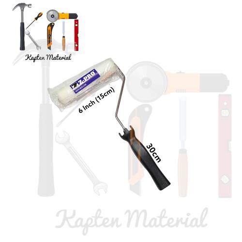 Jual Kuas Rol Zpro 6 Inch | Kuas Roll Cat Minyak 6"Busa Gagang Pendek ...