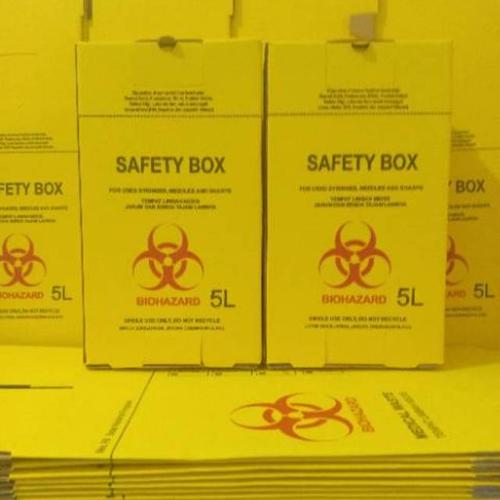 Jual SAFETY BOX 5 Liter Sampah Medis Safetybox Alkes BioHazard Kardus ...
