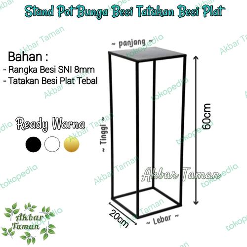 Jual Standing Pot Bunga Besi / Stand Pot Bunga Beralas Plat Besi Elegan ...