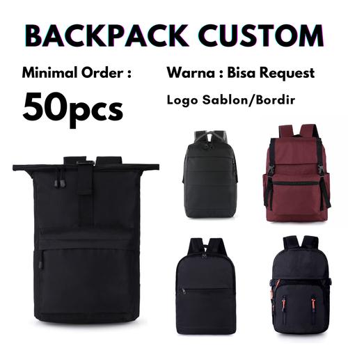 Jual Tas Ransel Backpack tas travel custom logo sendiri/Tas gendong ...