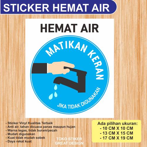 Jual SIGN LABEL STICKER HEMAT AIR MATIKAN KERAN 15X15CM RAMBU K3 STIKER ...