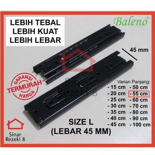 Promo Rel Laci 55 CM Double Track Baleno / Full Extension Ball Bearing ...