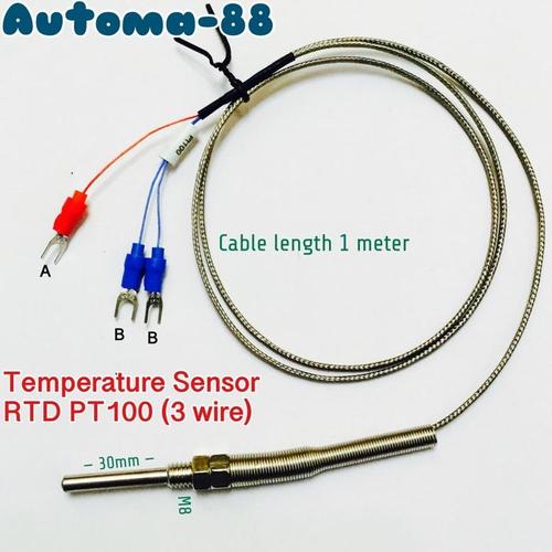 Jual Temperature sensor suhu Thermocouple RTD PT100 PT-100 3 kabel wire - Jakarta Pusat - Toko ...