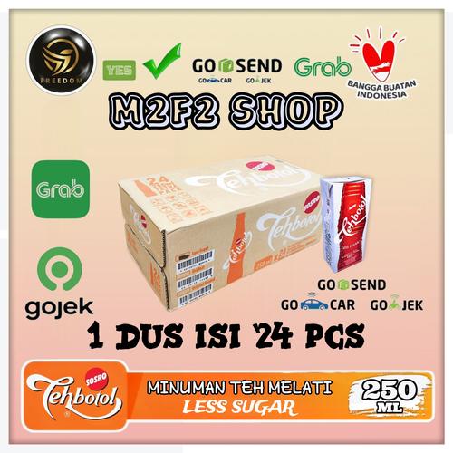 Jual Teh Botol Sosro Kotak Less Sugar - 250 ml Karton (Khusus Gosend ...