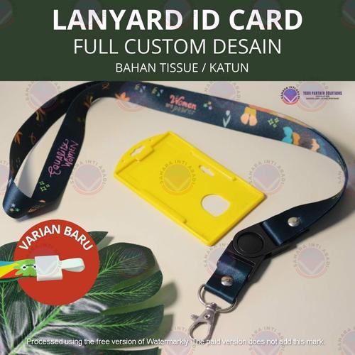 Jual Tali ID Card Lanyard Custom Premium - Lanyard+Frame, Katun+PVC ...