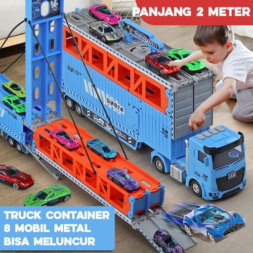 Jual Mainan Anak Truk Kontainer Catapult / Truk Rail Balapan Mobil 2 ...