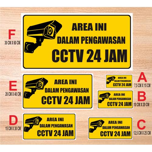 Jual Rambu CCTV /Stiker Area ini Dalam Pengawasan CCTV / Stiker Anti ...