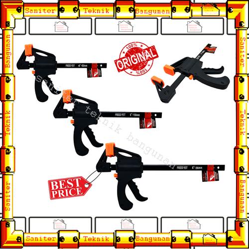 Jual Klem Jepit Kayu Clamp F Ukuran 4" 6" 8" Freed Alat Penjepit Kayu ...