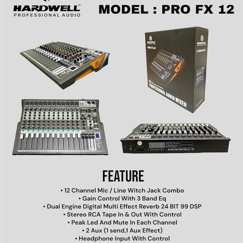 Jual Mixer HARDWELL 12 Channel PRO 12 FX Original Mixing Kualitas ...