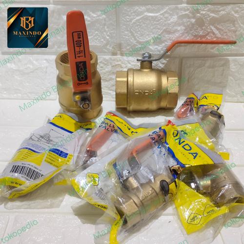 Jual Ball Valve Kuningan 1/2" Inch ONDA / Ballvalve Onda Stop Kran ...