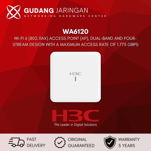Jual H3C WA6120 EWP-WA6120 WIFI 6 Internal Antennas 4 Streams Dual Radio 802.11ax/ac/n Indoor ...