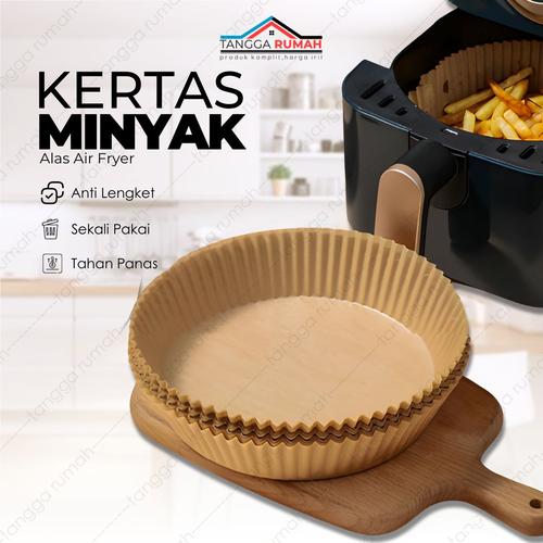 Jual Kertas Minyak Alas Snack Makanan Air Fryer Paper Oilproof 50 PCS ...