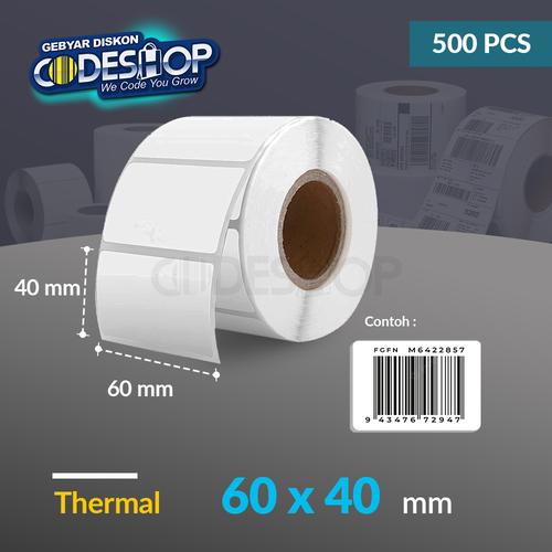 Jual Label Stiker Timbangan Thermal 60x40 mm 1 Line Core 1,5 Inch Isi ...