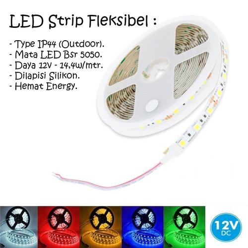 Jual LED Strip Fleksibel 5050 IP44 Outdoor 5 Meter - Biru - Kota ...