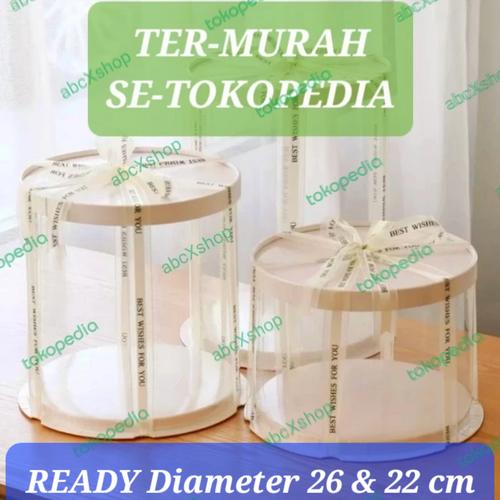 Jual [D22] Kotak Kue Mika Transparan / Dus Tall Cake / Cake Box Mika ...