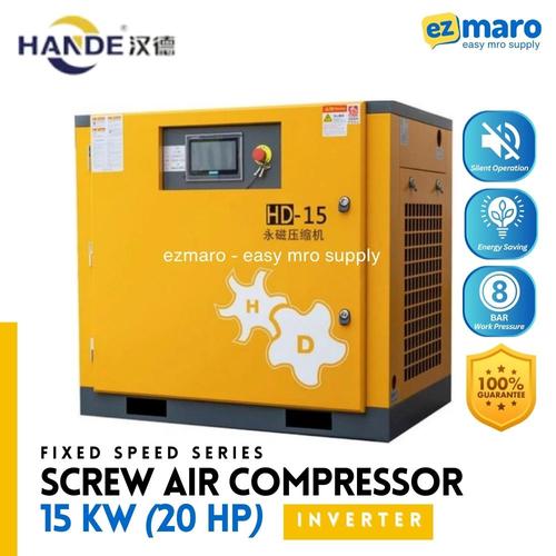 Jual HANDE KOMPRESOR SCREW 20 HP/15 KW AIR COMPRESSOR 20HP INVERTER ...