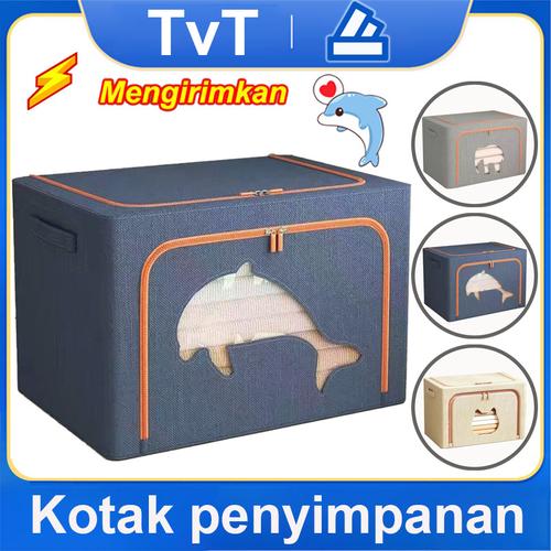 Promo Storage Box Multifungsi Frame Baja Double ZipperBaju Penyimpanan ...