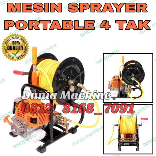 Jual MESIN SPRAYER PORTABLE 4 TAK TEKANAN TINGGI KOMPLIT SELANG 100 ...