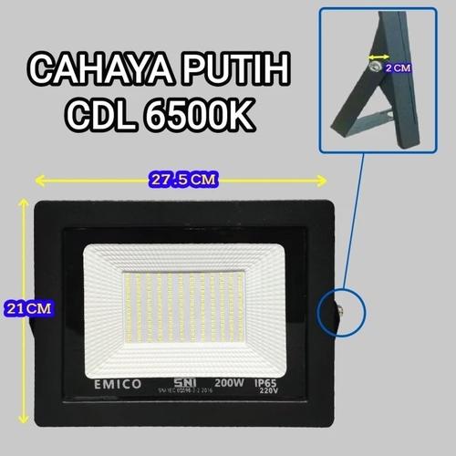 Jual EMICO LAMPU SOROT LED FLOOD LIGHT 10W 20W 30W 50W 100W 200W KUNING ...