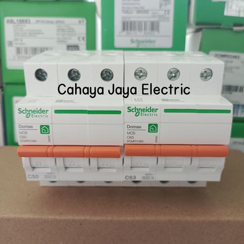 Jual MCB Domae Schneider 3P 50A 63A 6KA ORIGINAL Made In Bulgaria - 63A ...