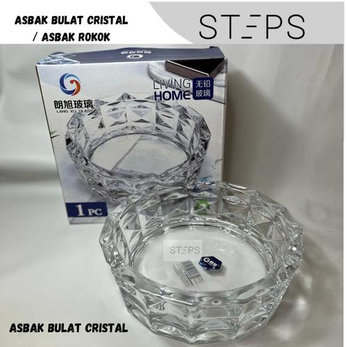 Jual Asbak Bulat Kaca Kristal Ashtray Crystal Glass Tebal Bagus/Asbak ...
