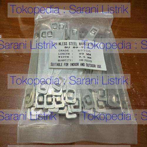 Jual Cable Marker Plate Kabel Plat Strip SS316 Stainless 316 - 100pcs ...