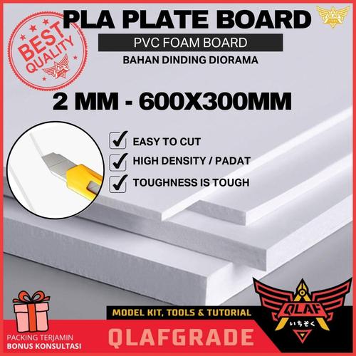 Jual Pla Plate Board 2mm LARGE PVC FOAM 60x30 diorama dinding maket ...