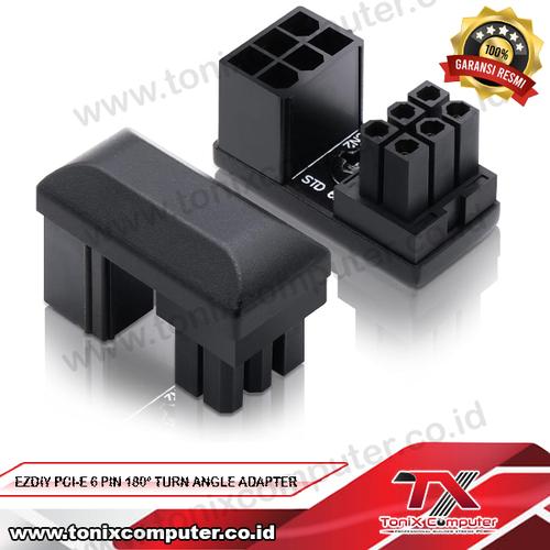 Jual EZDIY PCI-E 6 PIN 180° TURN ANGLE ADAPTER | Connector 6 Pin VGA ...