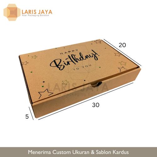 Jual Kardus Box Ulang Tahun Gift Box Birthday Kardus Pizza 30 x 20 x 5 ...